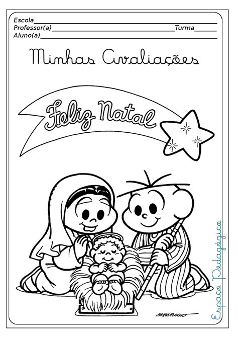 E M Carlota Rocha Da Silva Capas De Provas De Natal Para Colorir
