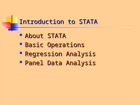 PPT Introduction To STATA About STATA About STATA Basic Operations