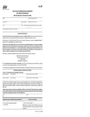 Completable En línea dmv ca DL 207 Solicitud de Correcci n del