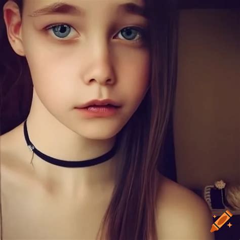 Girl Age Wearing Thin Choker