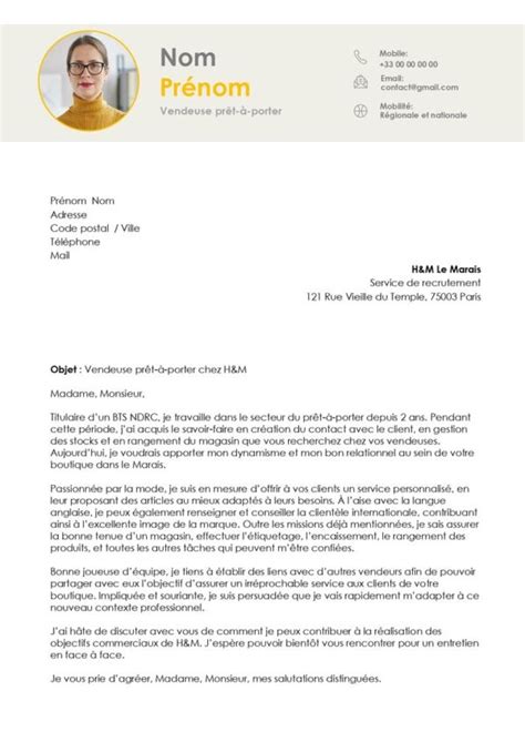 Modèle CV vendeuse prêt à porter Télécharger 2023 UPCVUP