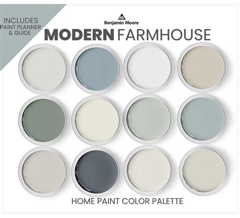 Benjamin Moore Modern Farmhouse Color Palette Includes