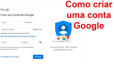 Criar Conta Google