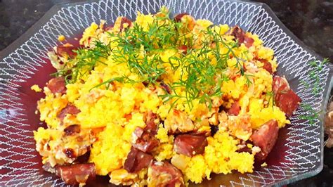 FAROFA DE CUSCUZ SUPER FÁCIL E DELICIOSA cuscuz nordestino YouTube
