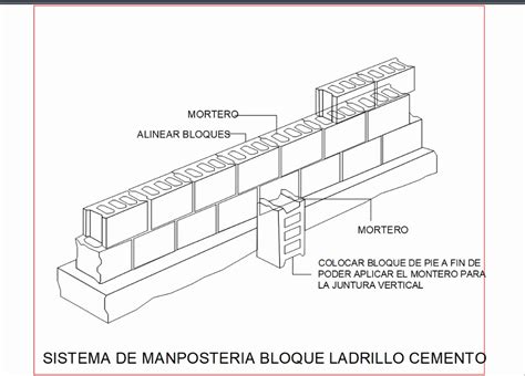 Sistema De Mamposteria De Ladrillo Bloque Cemento 15 7 KB Bibliocad