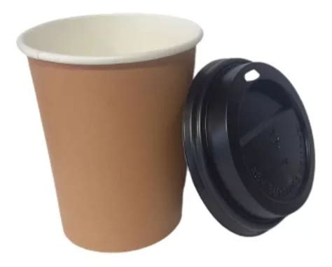 Vaso Desechable Kraft Polipapel Oz Con Tapa Unidades Cuotas