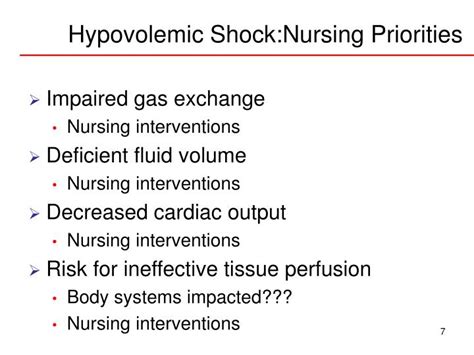 PPT Nursing Care Priorities For Those In Shock PowerPoint
