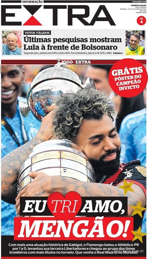Capa Extra Edição Domingo 30 de Outubro de 2022