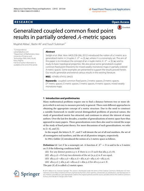 pdf generalized coupled common fixed point results in partially ordered a metric spaces