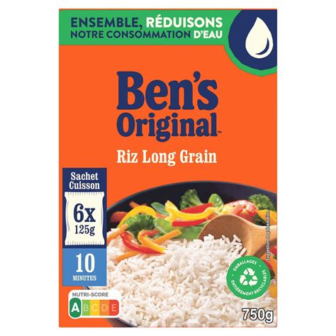 Achat Ben S Original Riz Long Grain 10 Minutes Sachet Cuisson 6x125g