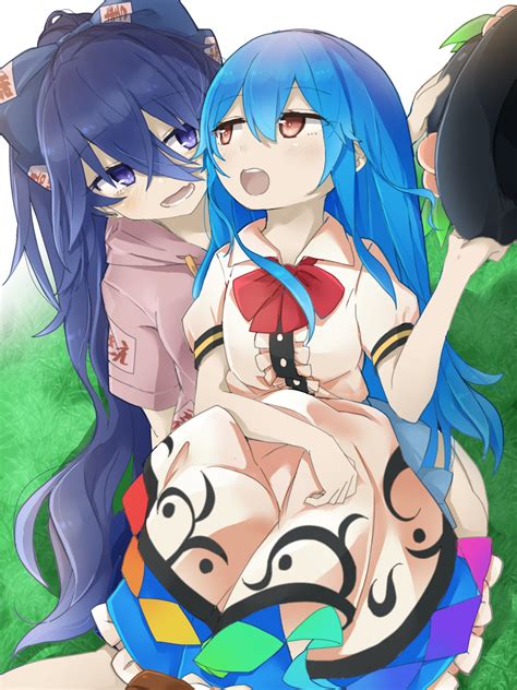 Hinanawi Tenshi And Yorigami Shion Touhou Drawn By Tyouseki Danbooru