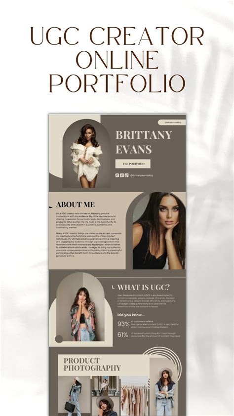 UGC Portfolio Template UGC Canva Website Template UGC Media