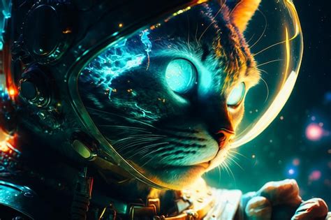 Premium Photo Astronaut Cat
