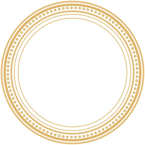 Gold Circle Frame Png