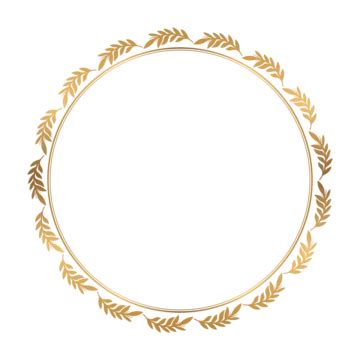 Marco De Círculo De Hojas Doradas Elegantes De Lujo Vector PNG dibujos