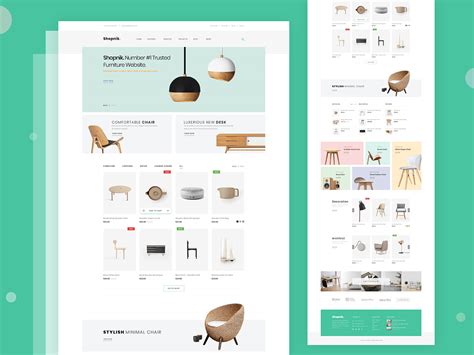 Furniture E Commerce Website Landing Page Exploration Behance