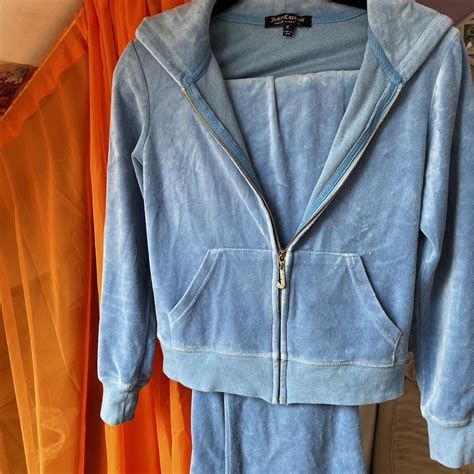 Baby Blue Juicy Couture Tracksuit With Flared Depop