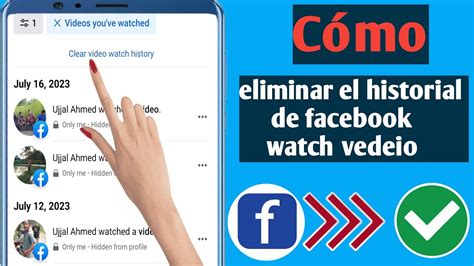 Cómo eliminar el de videos de Facebook Watch 2023 Borrar el historial