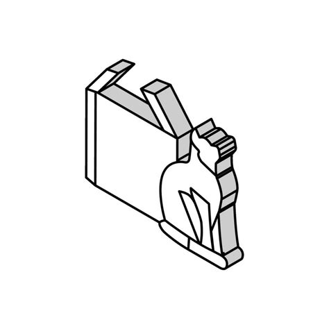 Near Preposition English Isometric Icon Vector Illustration