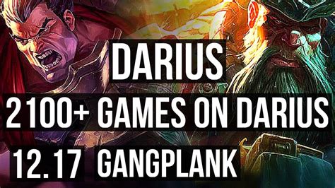 Darius Vs Gangplank Top M Mastery Games Solo
