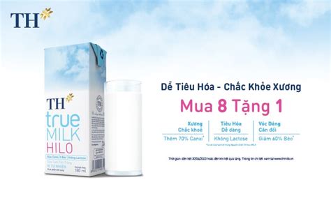 TH true MILK HILO Sữa giàu canxi ít béo từ trang trại đạt kỷ lục thế