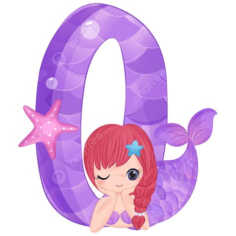 Mermaid Watercolor Vector Art PNG Cute Mermaid Alphabets In Watercolor