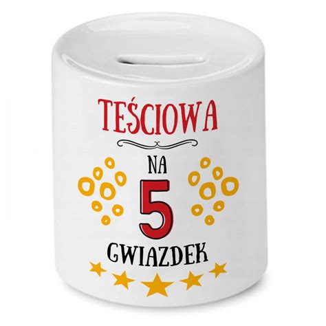 Skarbonka Dla Te Ciowej Na Urodziny Prezent Z Nadrukiem Ze Zdj Ciem