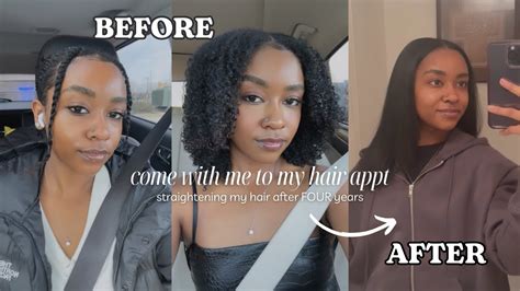 STRAIGHTENING MY NATURAL HAIR AFTER 4 YEARS Kenzi M YouTube