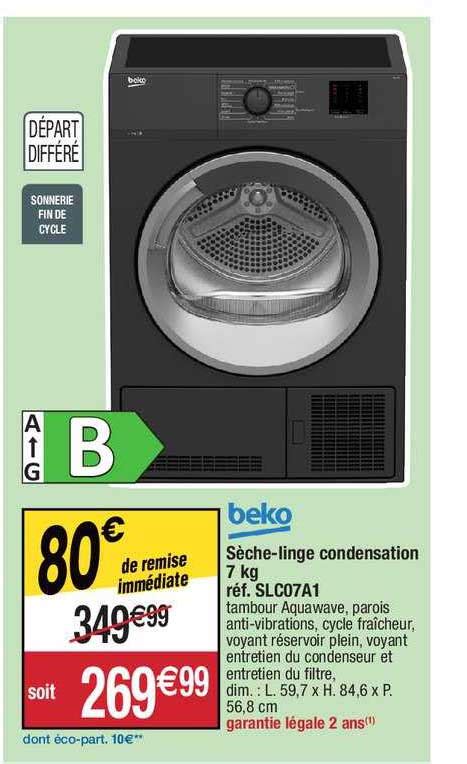 Promo S Che Linge Condensation Kg Beko Chez Migros France Icatalogue Fr