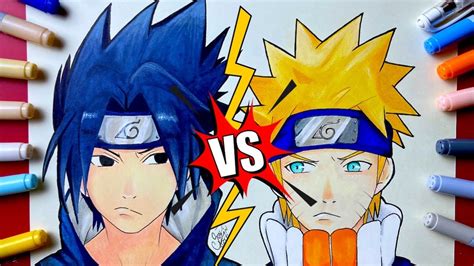 C Mo Dibujar Naruto Y Sasuke Youtube