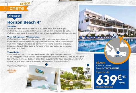 Promo Horizon Beach Chez Lidl Voyages Icatalogue Fr