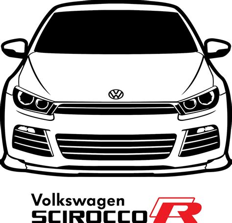 Volkswagen Scirocco R Vector Templet Svg Png Pdf Eps Jpeg Etsy