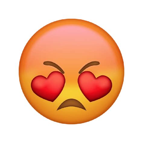 Heart Anger Emoji Png Clipart Mart Angry Heart Eyes Emoji Peach Emoji