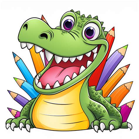 Farbiges Krokodil Happycoloring Net