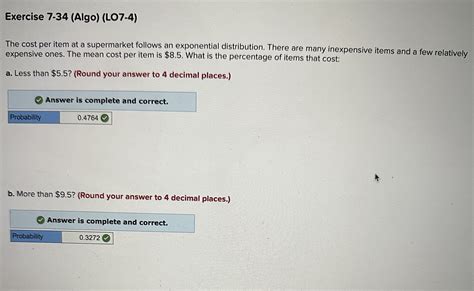 Solved The Cost Per Item At A Supermarket Follows An Chegg