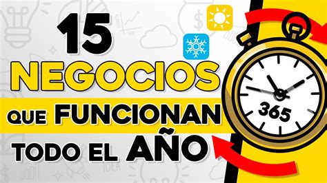 15 Ideas de Negocios que FUNCIONAN Todo el AÑO YouTube