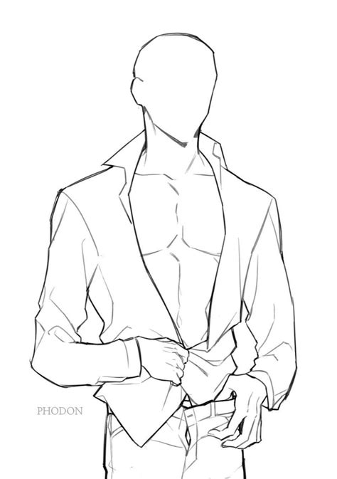 Male Pose Reference Template
