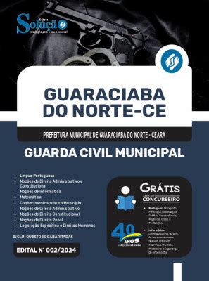 Apostila Prefeitura De Guaraciaba Do Norte CE 2024 Guarda Civil