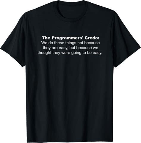 programmers credo funny geek graphic t shirt clothing shoes and jewelry