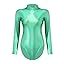 Tiaobug Damen Body Wetlook Unterw Sche Kurzarm Langarm Rmellos