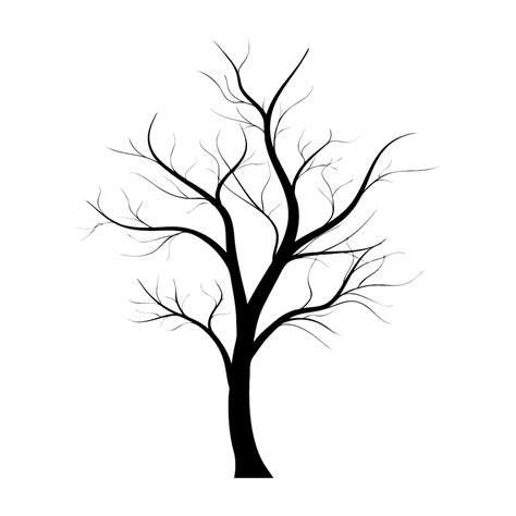 Nackter Baum Svg Baum ohne Blätter Silhouette Baum Svg Etsy