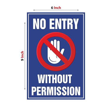 No Admission Without Permission Sign