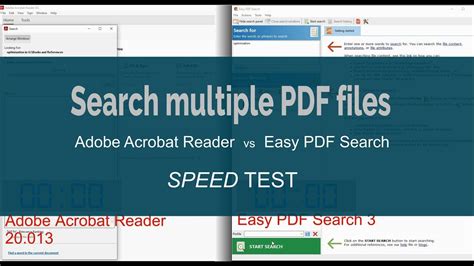 search multiple pdf files using acrobat reader and easy pdf search speed comparison youtube