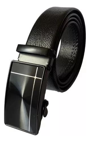 Cinturón social de cuero genuino para hombre con hebilla automática