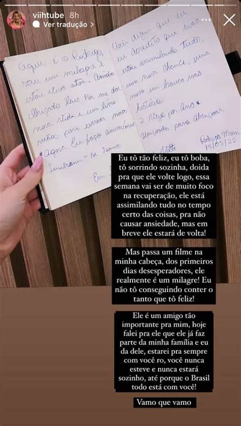 Viih Tube se emociona ao ver bilhete escrito por Rodrigo Mussi tão feliz