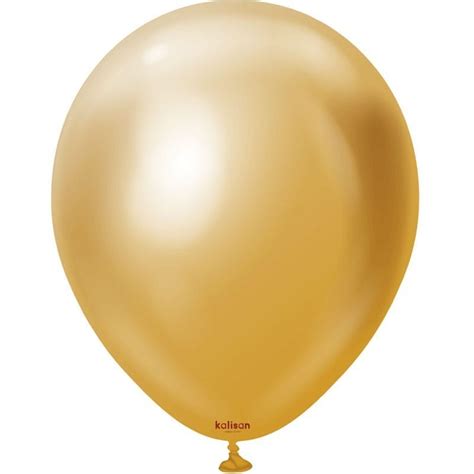 Globos Redondos Látex 5 Mirror Chrome ORO Kalisan globodeco es