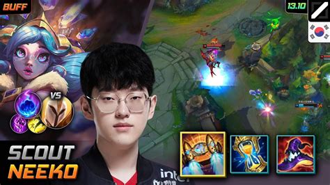 Scout Neeko Mid Build Hextech Rocketbelt Arcane Comet LOL KR Master