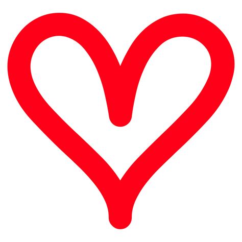 Heart Shape Outline On Transparent Background 18868341 PNG