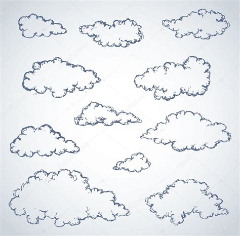 Dibujo Vectorial A Mano Alzada Nubes Vector De Stock Por Marinka 63302313