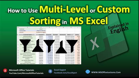 multi level or custom sorting in ms excel the learning zone
